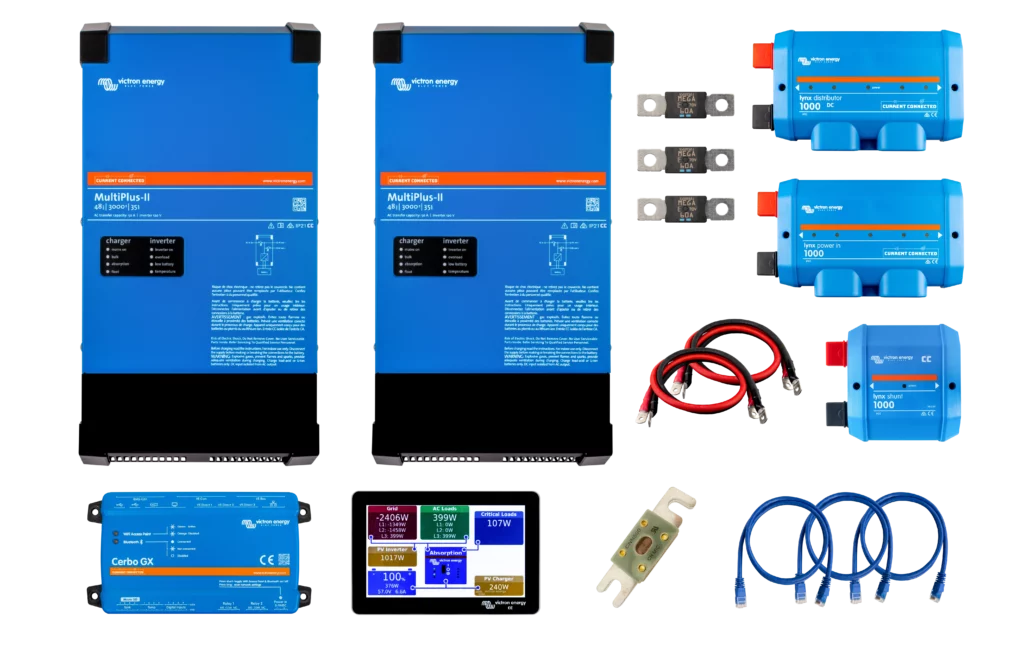 Customizable Victron 6kVA 120/240V Split Phase Off-Grid Power System | Current Connected